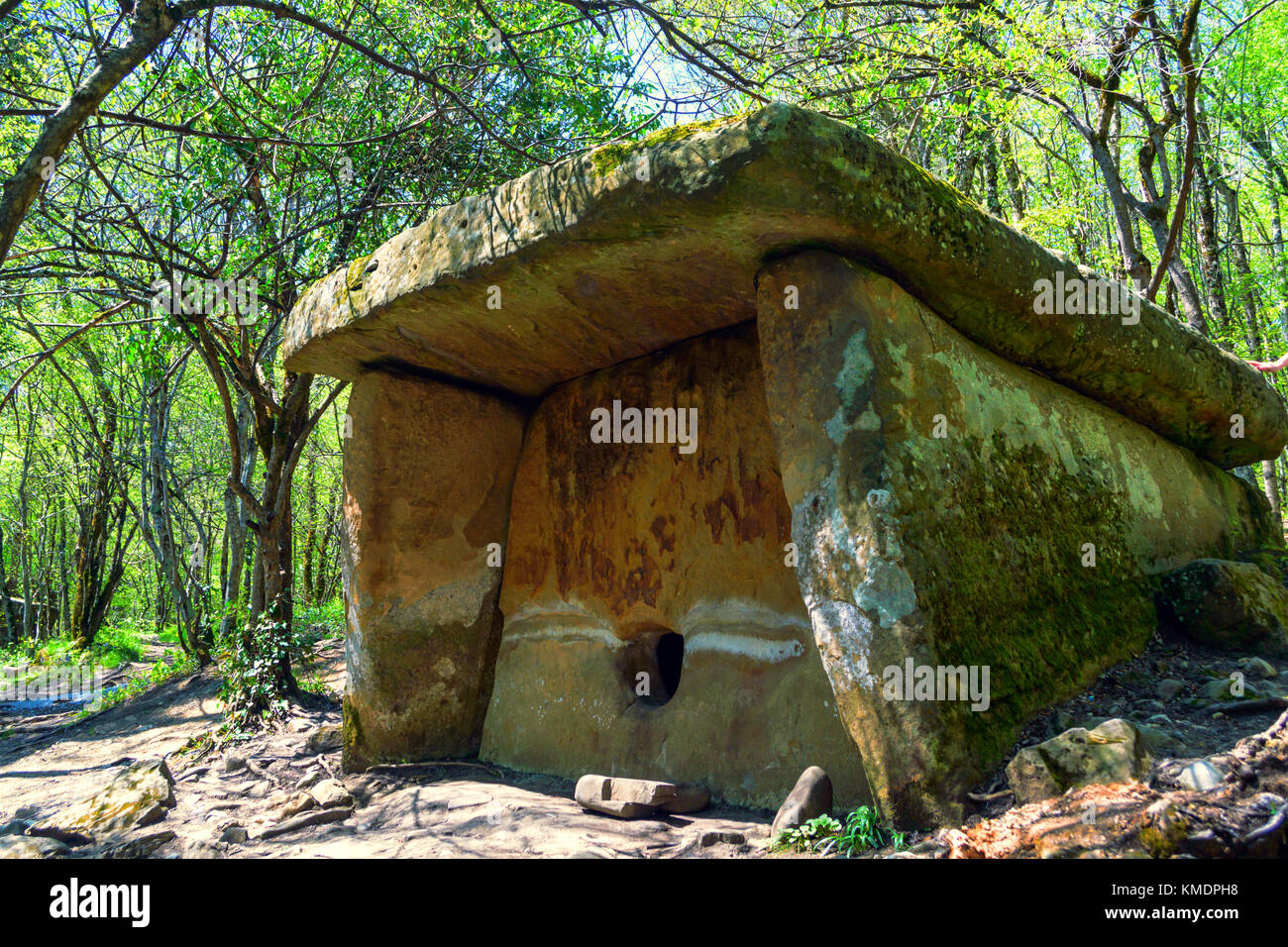 Beautiful stone dolmen in Caucasus Stock Photo - Alamy