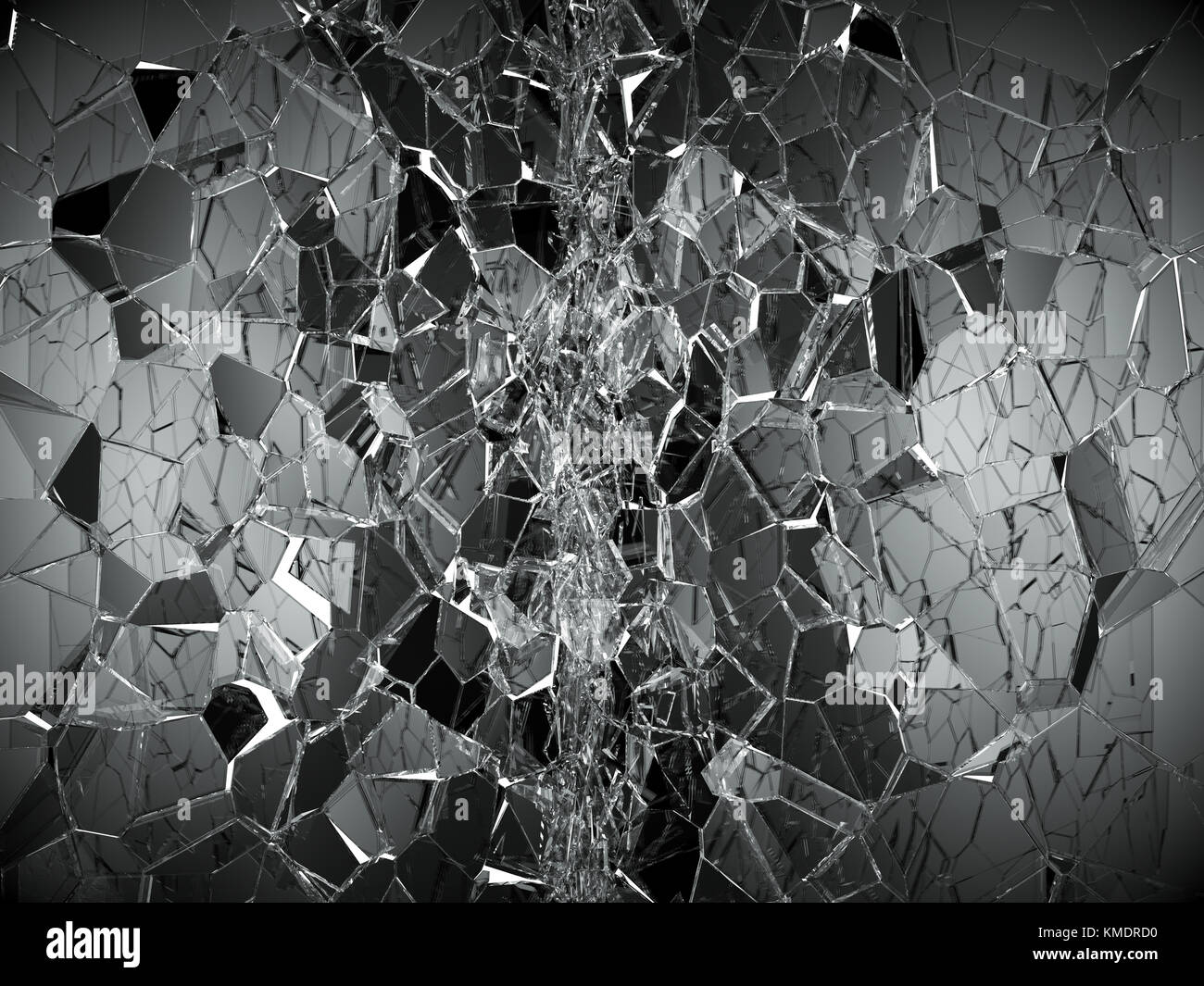 Damaged or broken glass on white. 3d rendering 3d illustration Stock ...