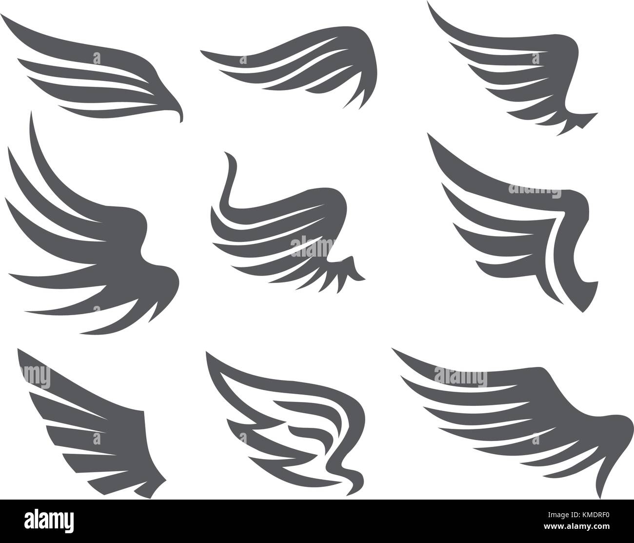 Wing Collection Set Stock Vector Image & Art - Alamy