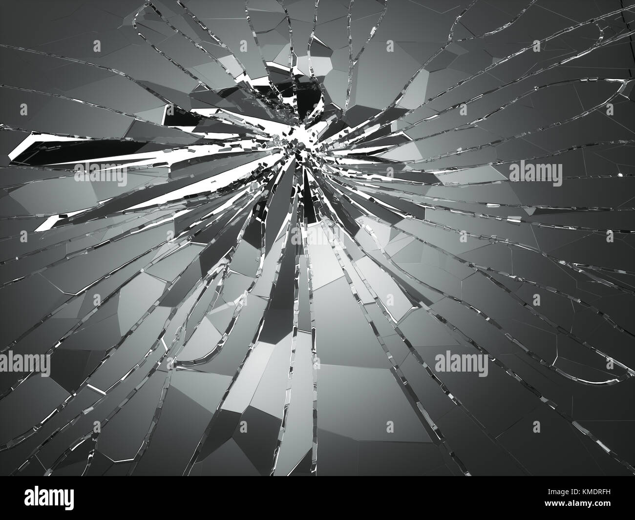 Pieces of Shattered glass on white. 3d rendering 3d illustration Stock ...