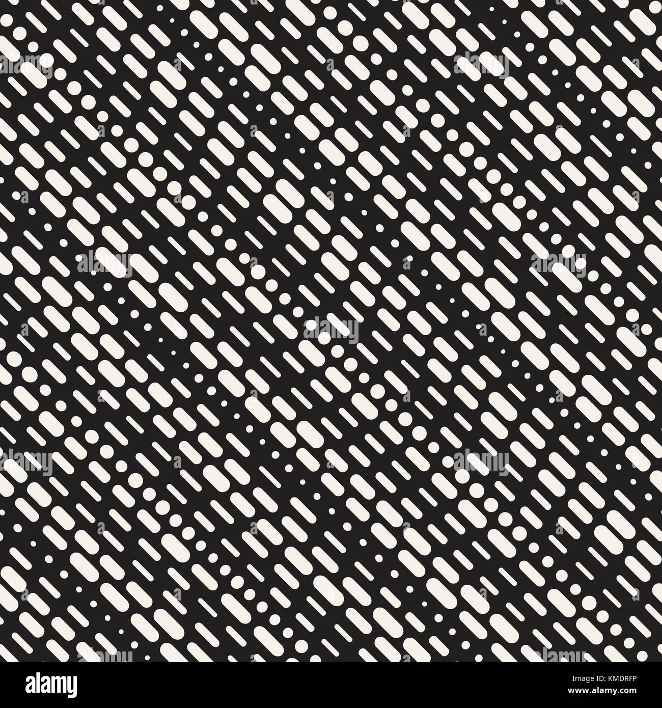 Black and White Irregular Rounded Dashed Lines Pattern. Modern Abstract ...
