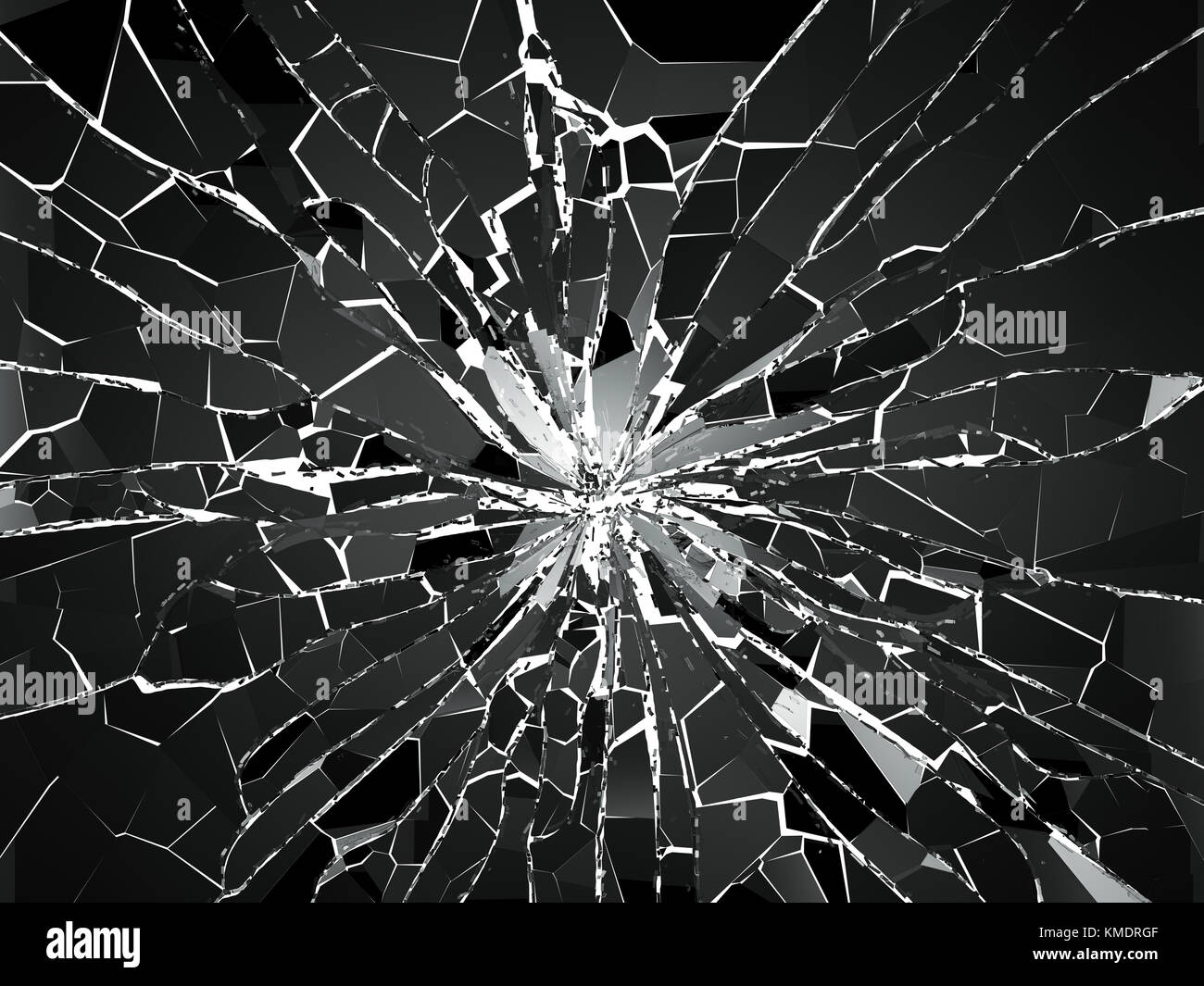 Shattered glass over white background. 3d rendering 3d illustration ...