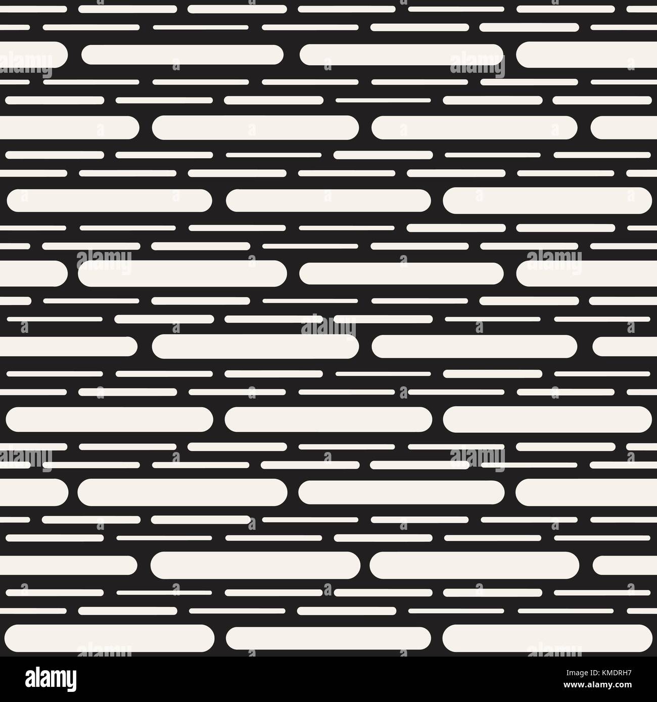 Black and White Irregular Rounded Dashed Lines Pattern. Modern Abstract ...