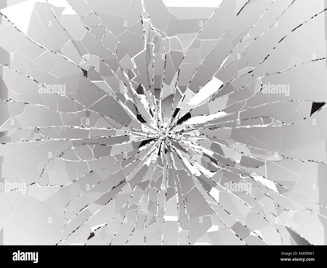 Damaged or broken glass on white. 3d rendering 3d illustration Stock ...