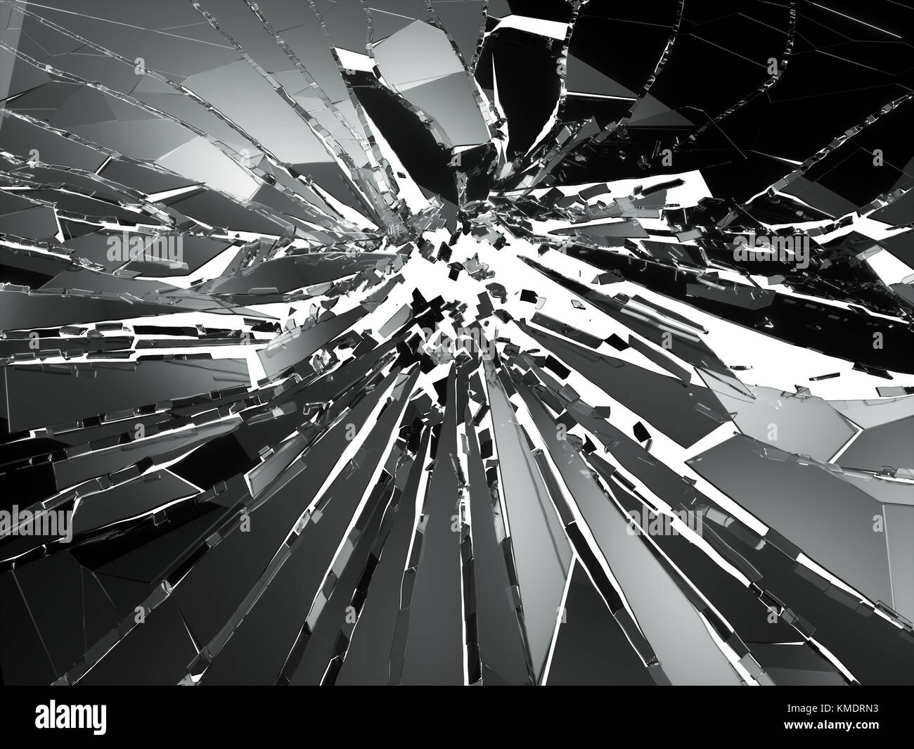 Broken Glass Pieces 3d