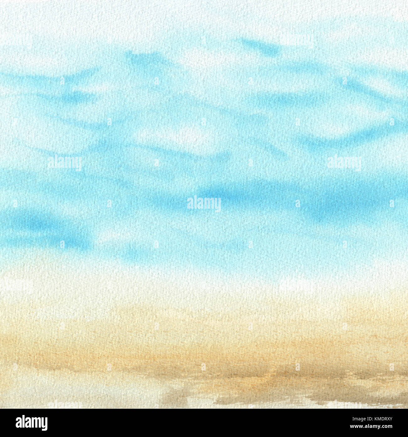 Ocean watercolor hand painting illustration Stock Photo - Alamy