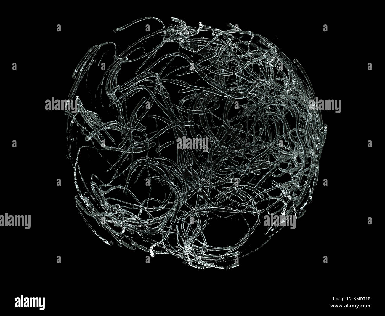 Dark fluid flow drops mixing and formation isolated on white Stock ...
