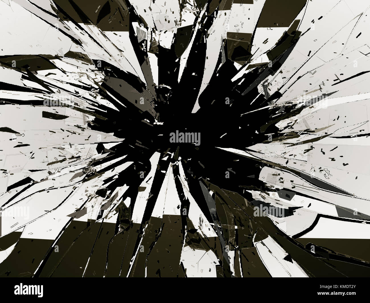 Pieces of destructed Shattered glass on black. Large resolution Stock ...