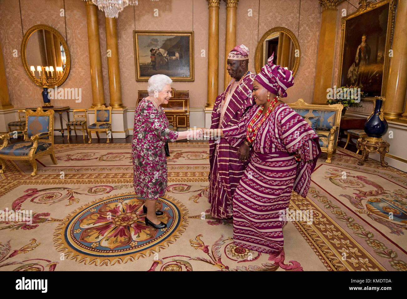 Queen Elizabeth II meets Mr George Adesola Oguntade, the High ...