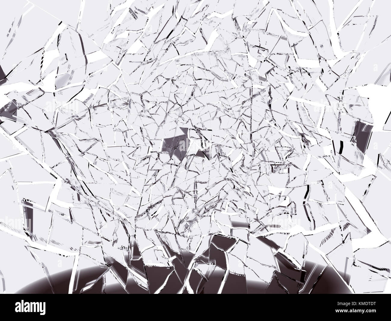 Crime scene Shattered glass over white background. Large resolution ...