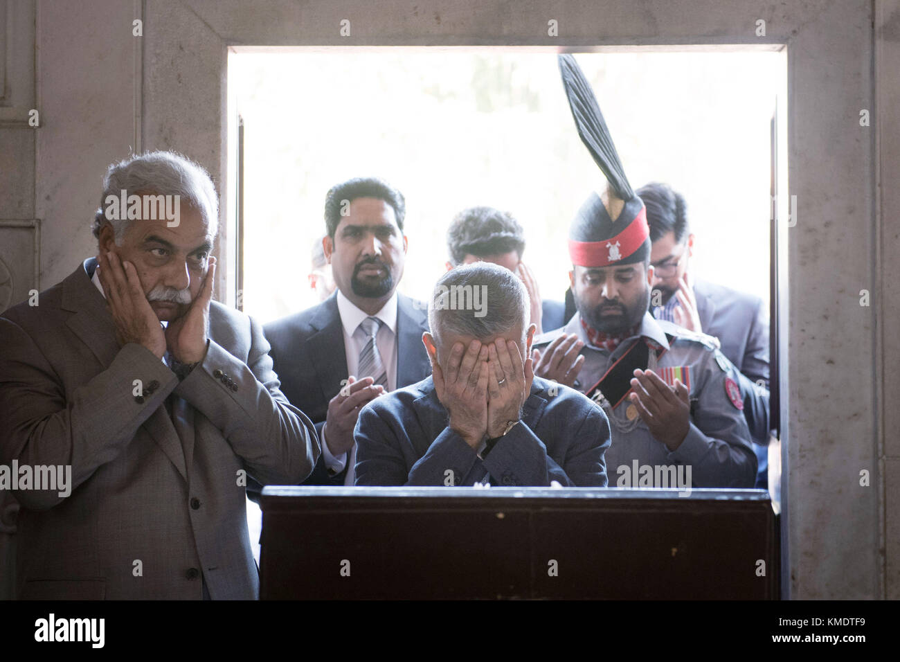 Mayor of London Sadiq Khan (centre) visits the Mughal-era Badshahi ...