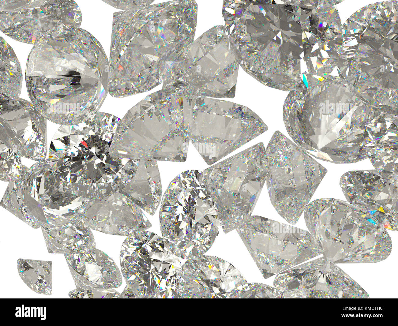 Diamonds or gemstones isolated on white background Stock Photo - Alamy