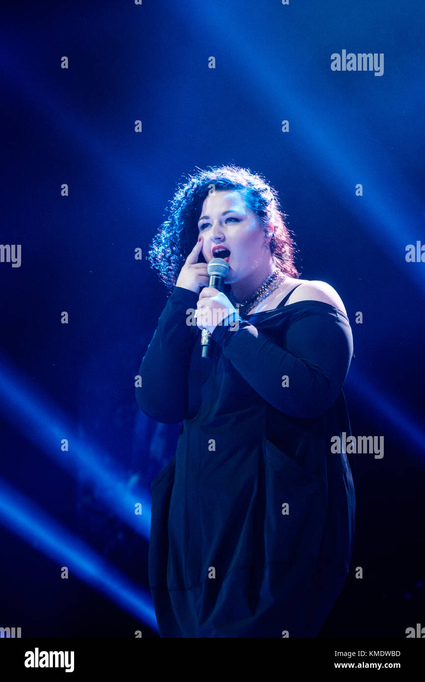 The German singer and songwriter Anna Naklab performs a live concert at ...