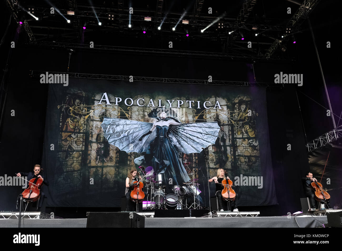 The Finnish cello metal band Apocalyptica performs a live concert at ...