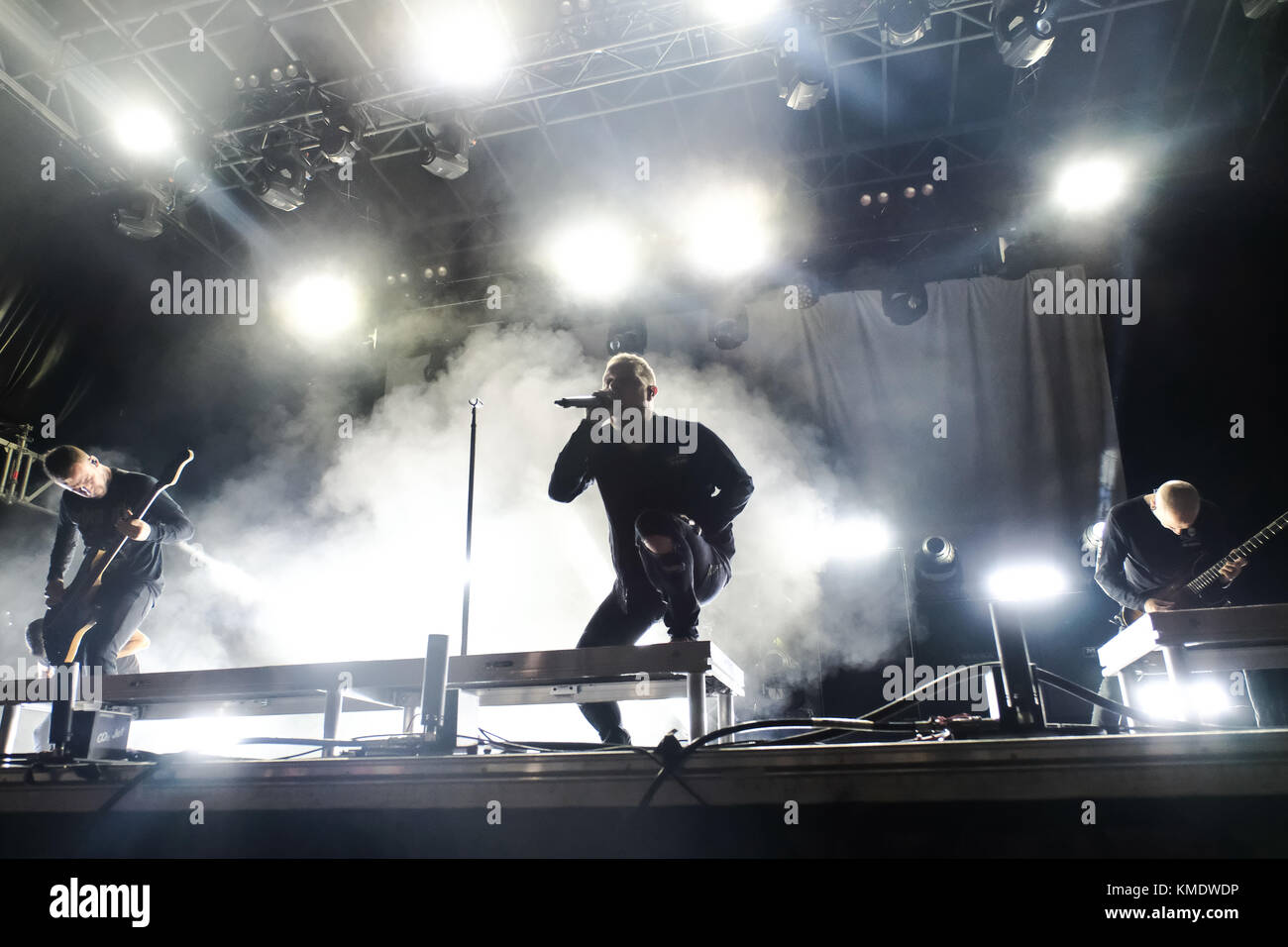 The British metalcore band Architects performs a live concert at the ...