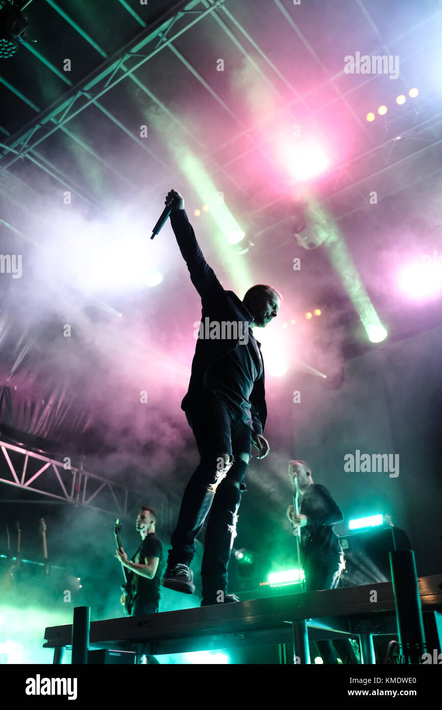 The British metalcore band Architects performs a live concert at the ...