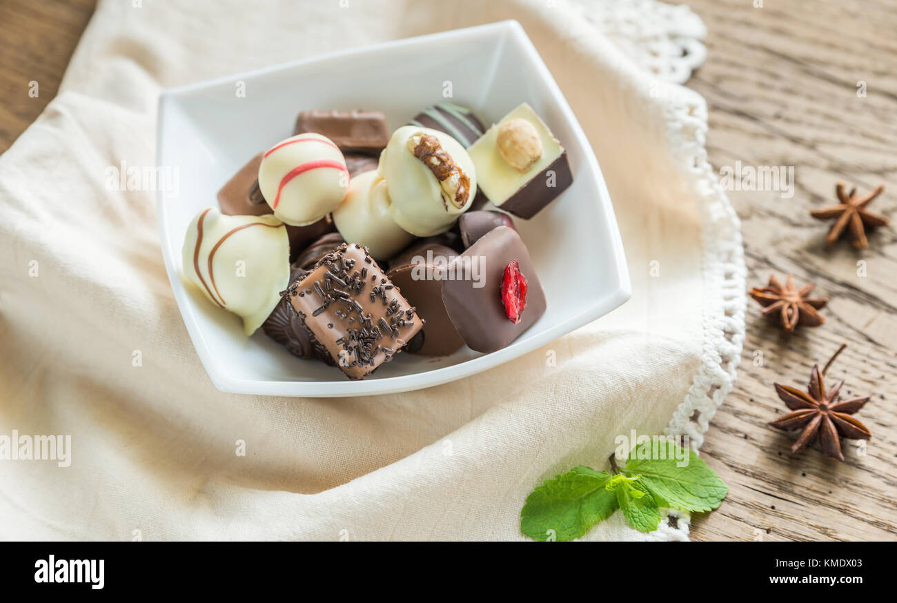 Swiss chocolate candies Stock Photo - Alamy