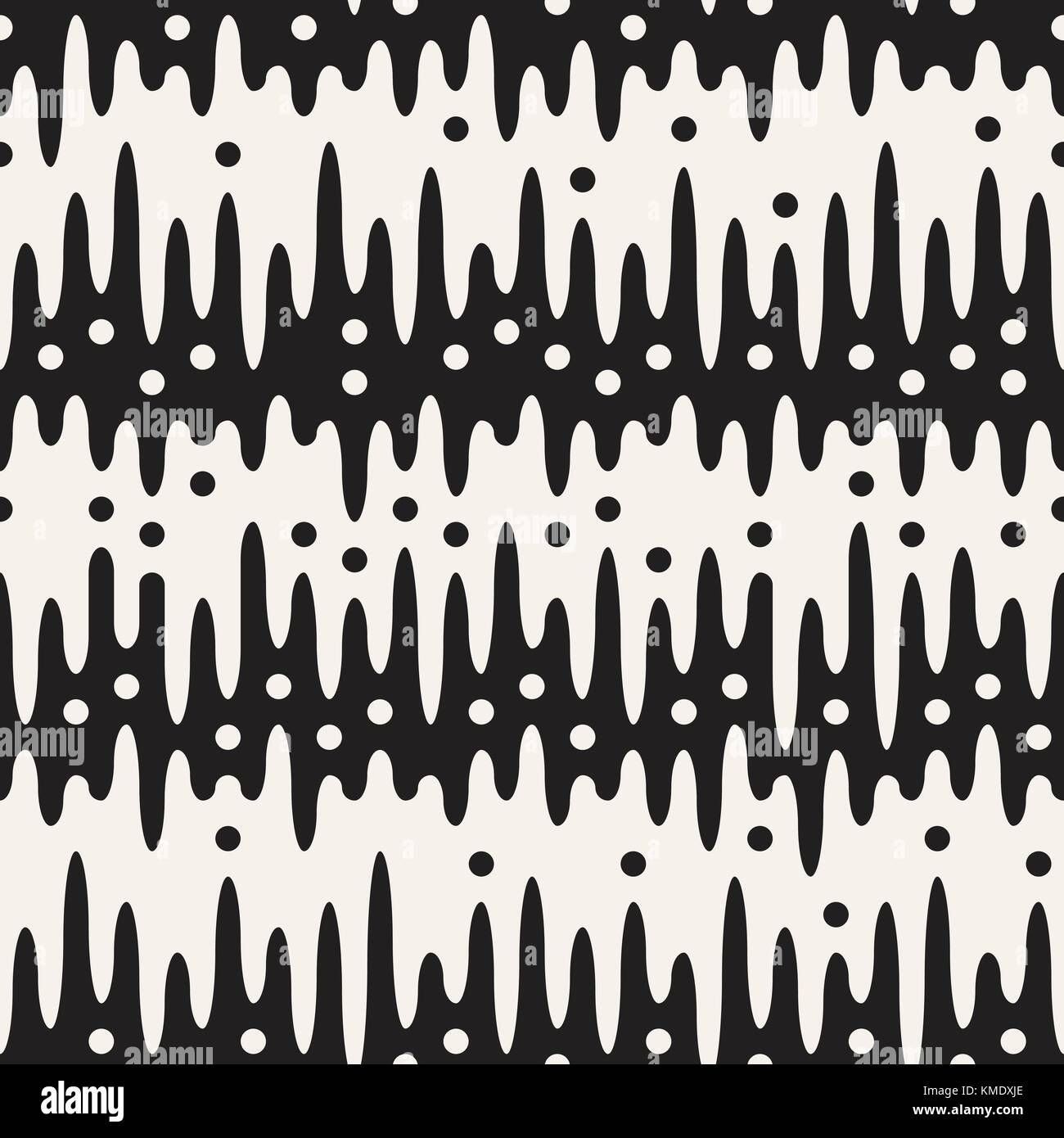 Vector seamless pattern with geometric spots. Monochrome random line ...
