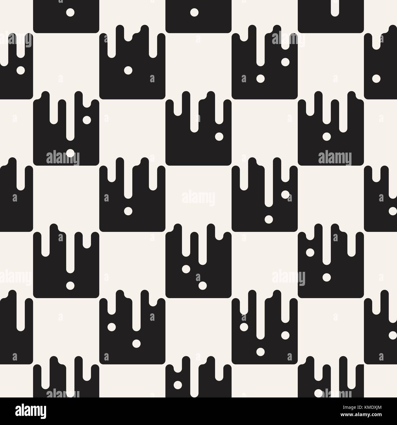 Vector seamless pattern with geometric spots. Monochrome random line ...