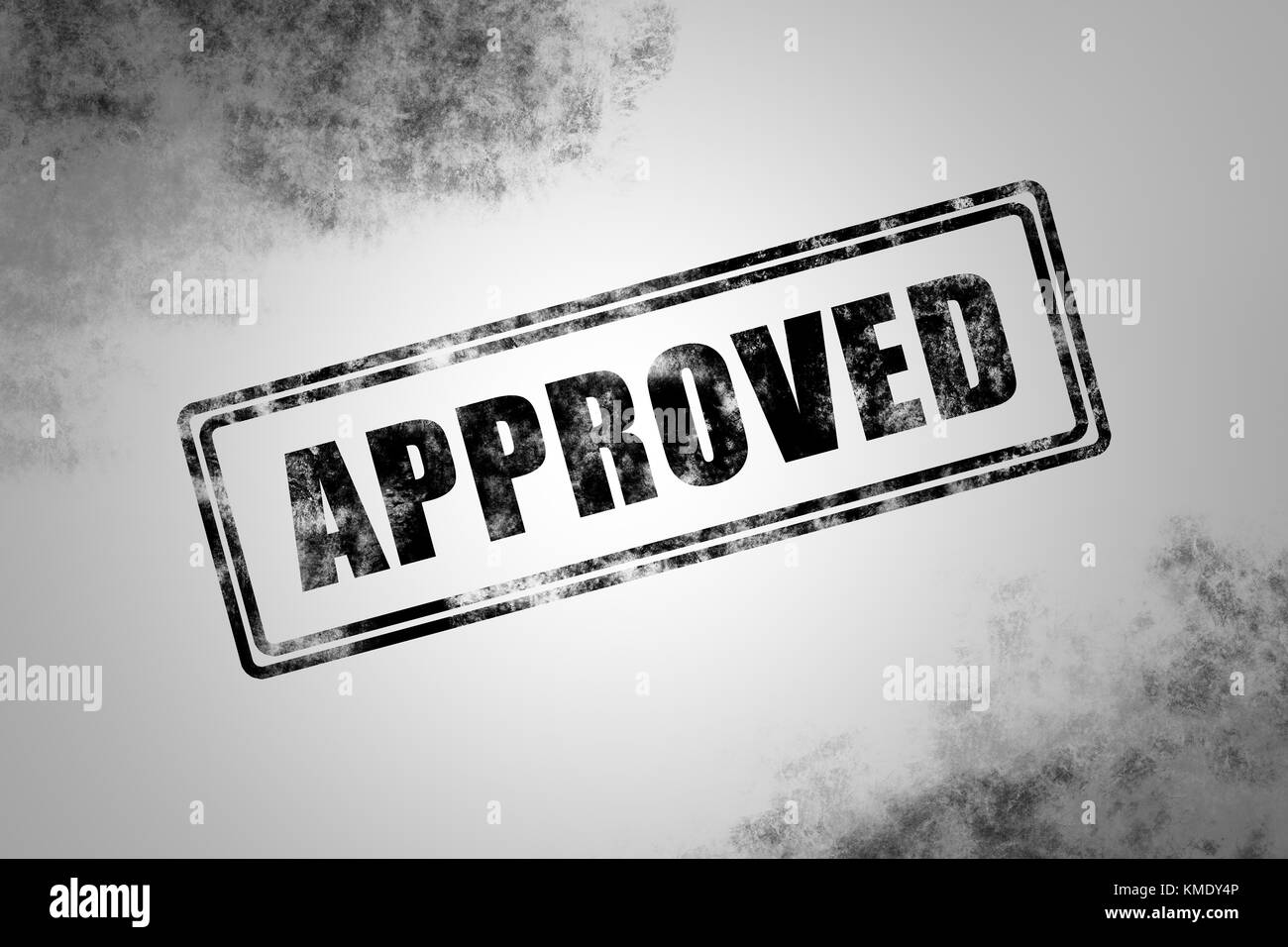 Black Approved Stamp