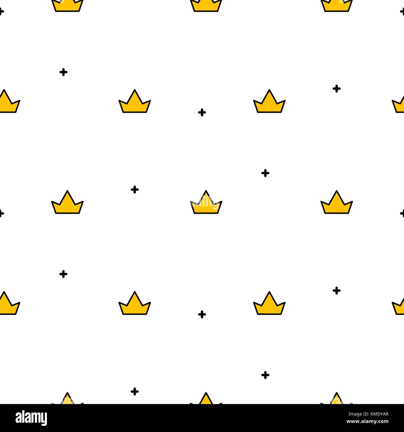 Little cute crowns seamless vector pattern Stock Vector Image & Art - Alamy