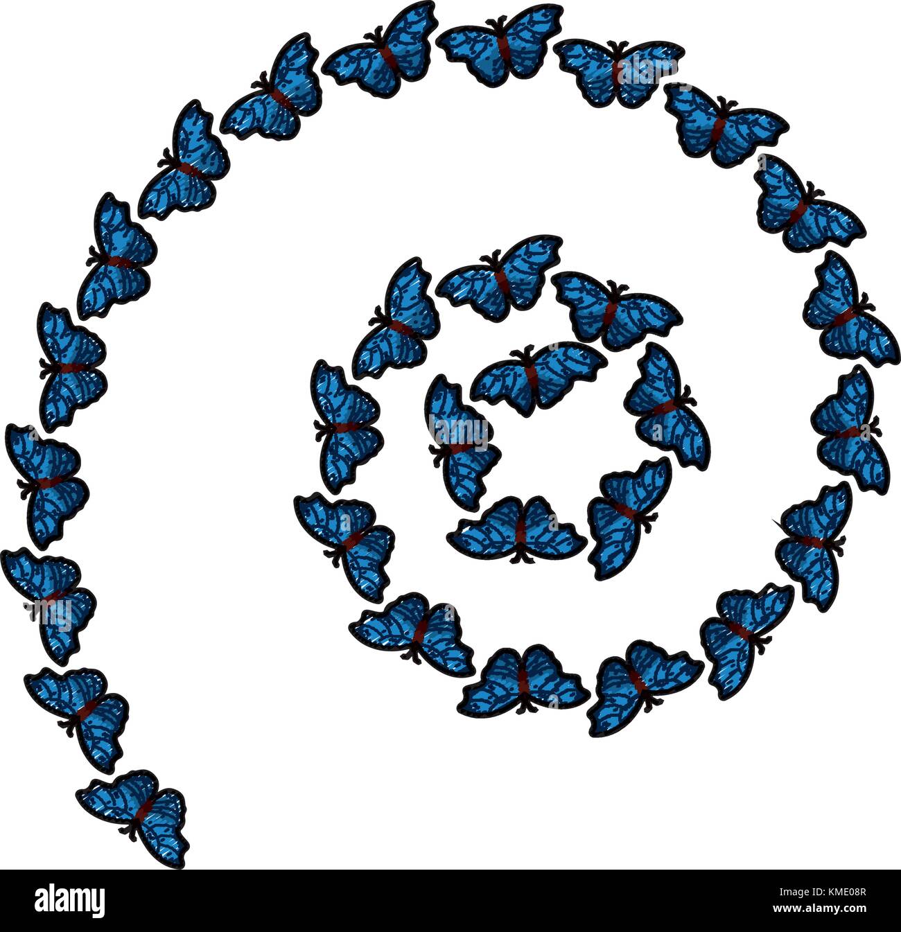 Spiral butterfly Stock Vector Images - Alamy