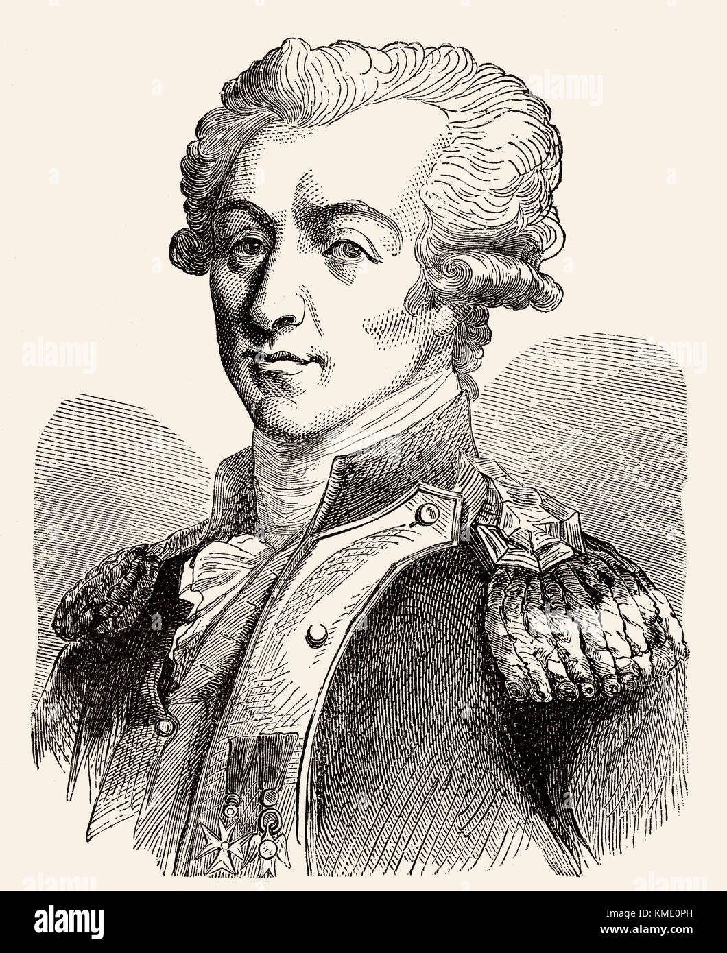Marie-Joseph-Paul-Yves-Roch-Gilbert du Motier, Marquis de La Fayette, 1757 - 1834, a French ...