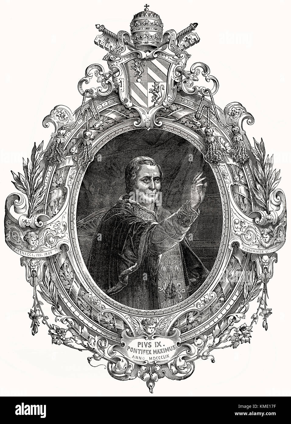 Pope Pius IX, 13 May 1792 – 7 February 1878, reigned as Pope from 16 ...