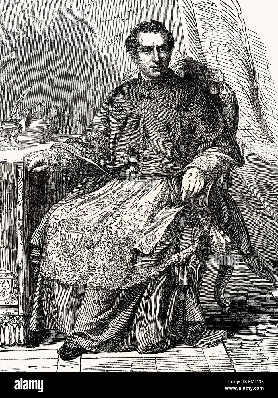 Giacomo Antonelli, 1806 –1876) was an Italian cardinal deacon Stock ...