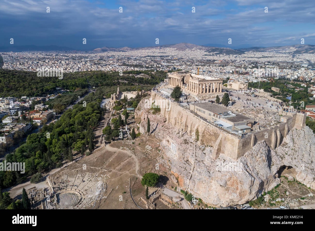 Parthenon acropolis hill drone hi-res stock photography and images - Alamy