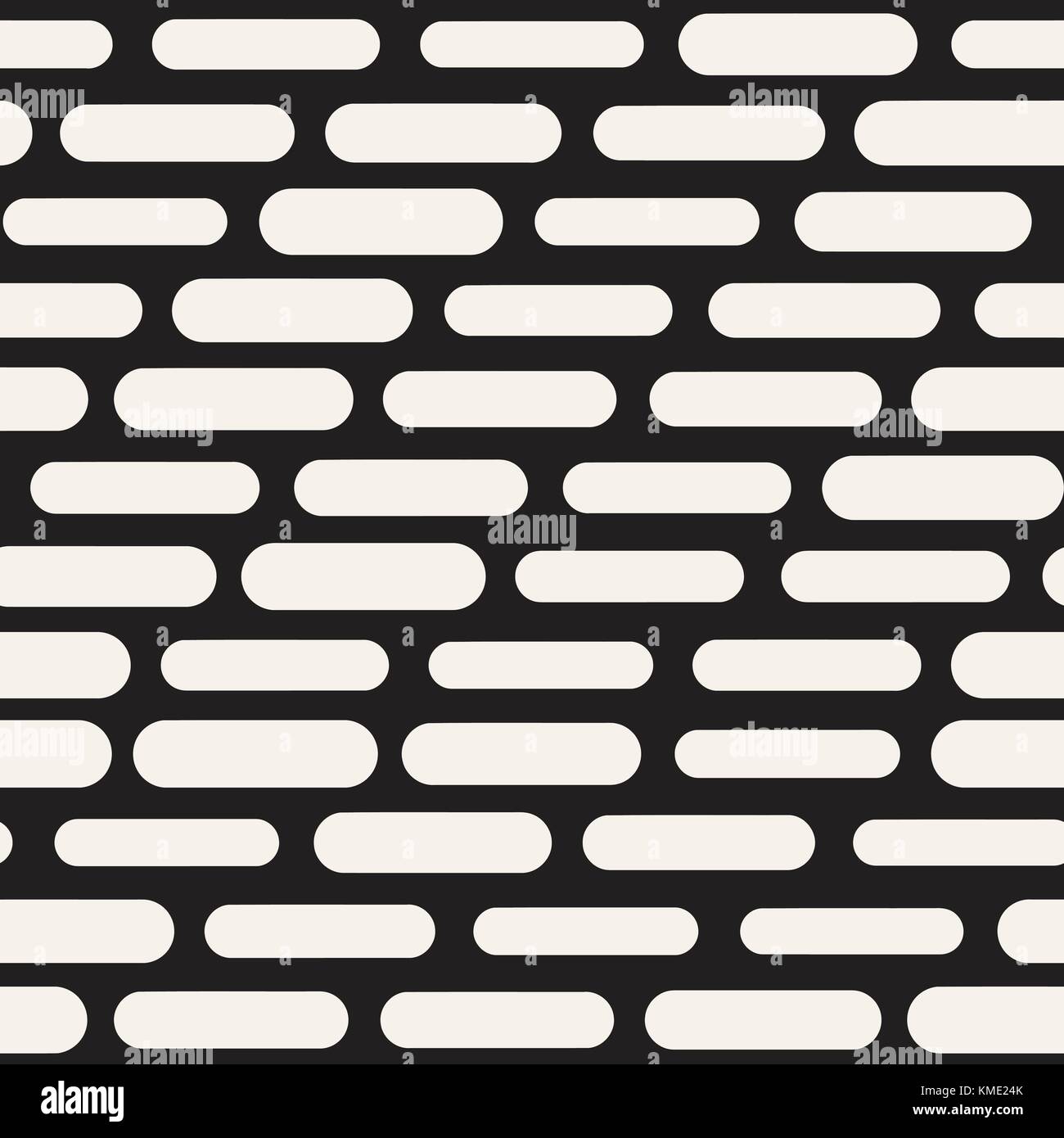 Black and White Irregular Rounded Dashed Lines Pattern. Modern Abstract ...