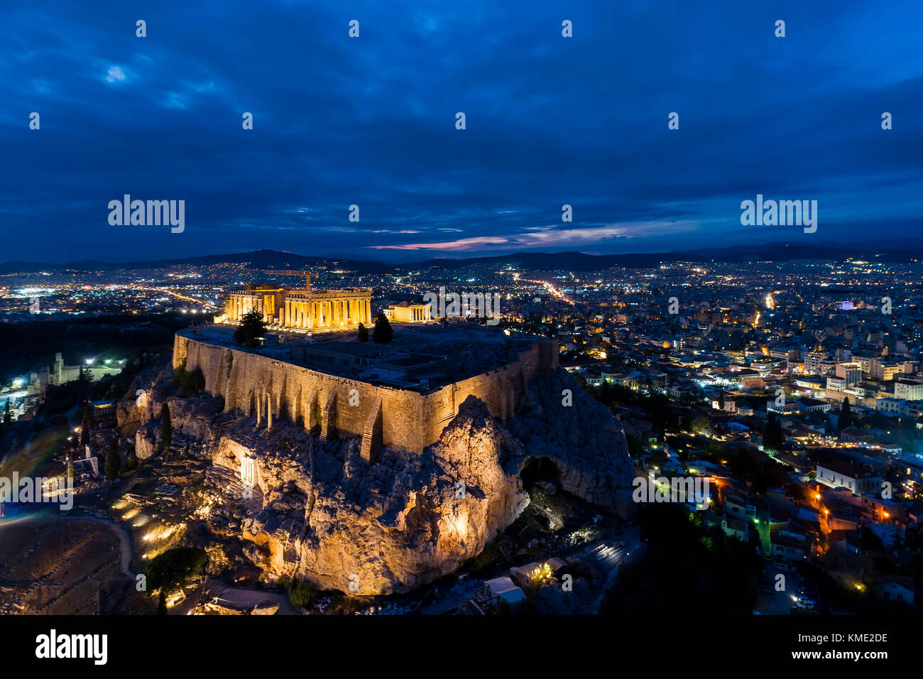 Aerial view of Parthenon and Acropolis in Athens,Greece Stock Photo - Alamy