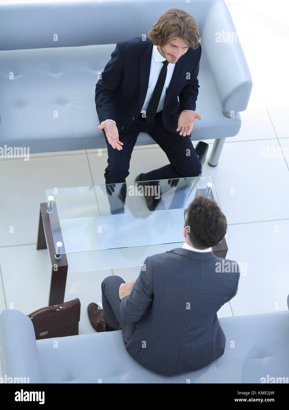 dialogue between two business people Stock Photo - Alamy