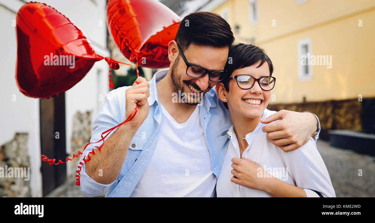 Sentimental couple in love bonding Stock Photo - Alamy
