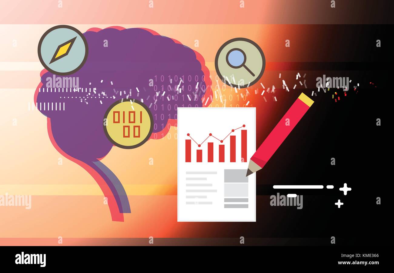 Brain Process Abstract - Illustration as EPS 10 File Stock Vector Image ...