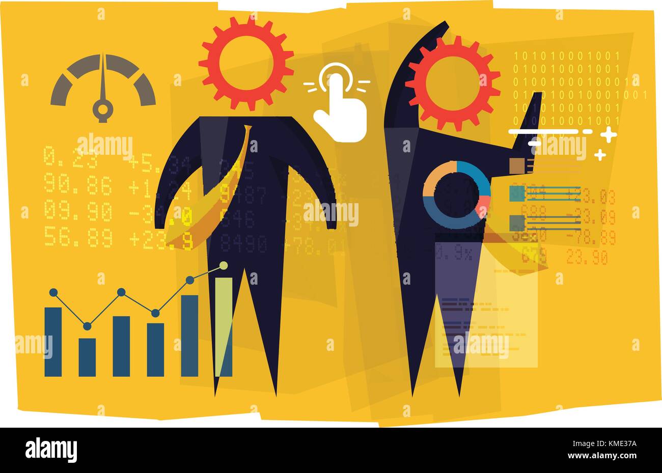 Business Planning - Switch Work Mode - Illustration as EPS 10 File ...