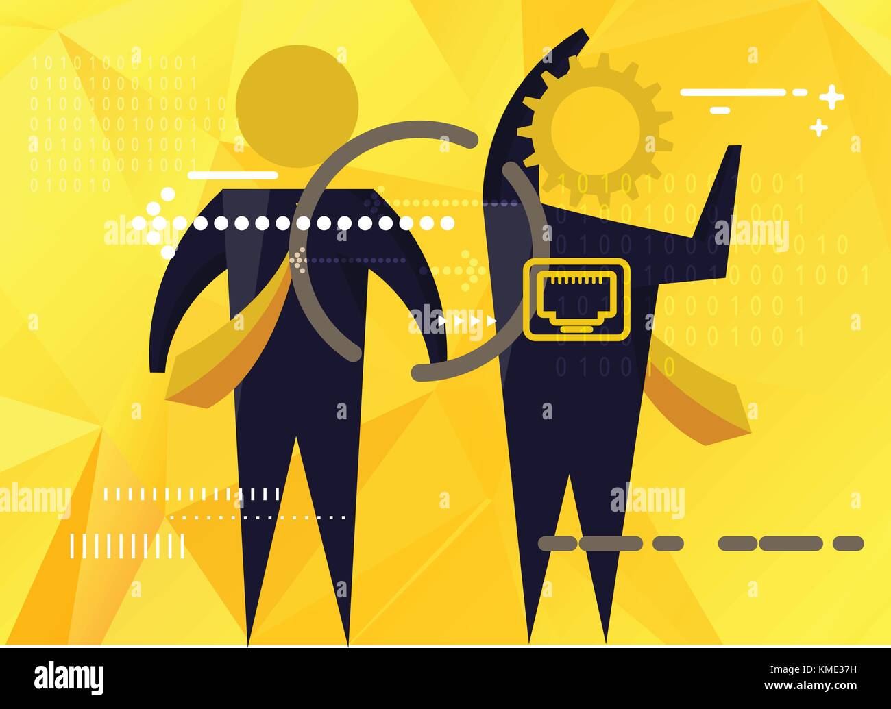 Connection opposite Stock Vector Images - Alamy
