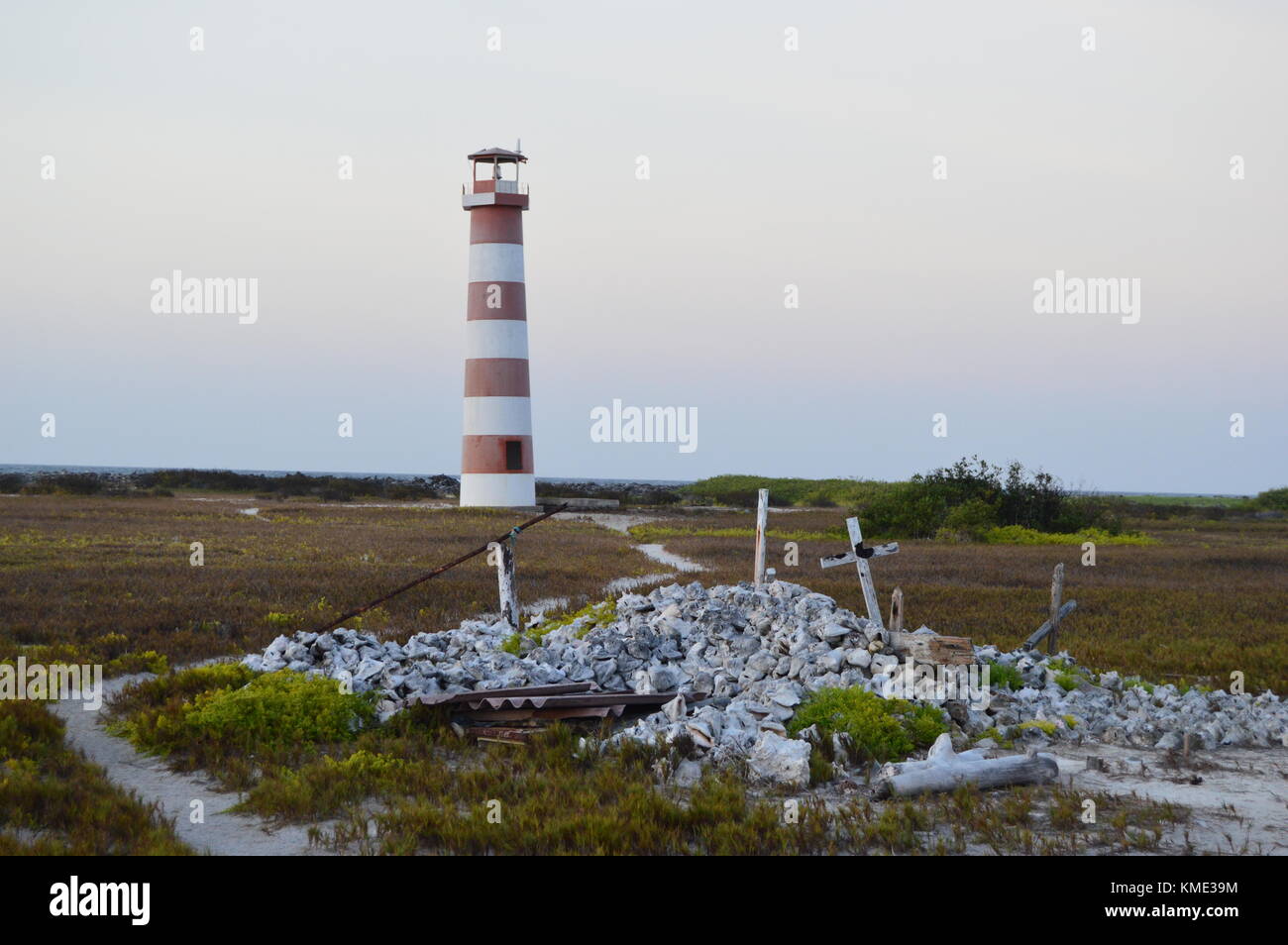 lighthouse on the beach in the turtle island. Venezuela Stock Photo - Alamy