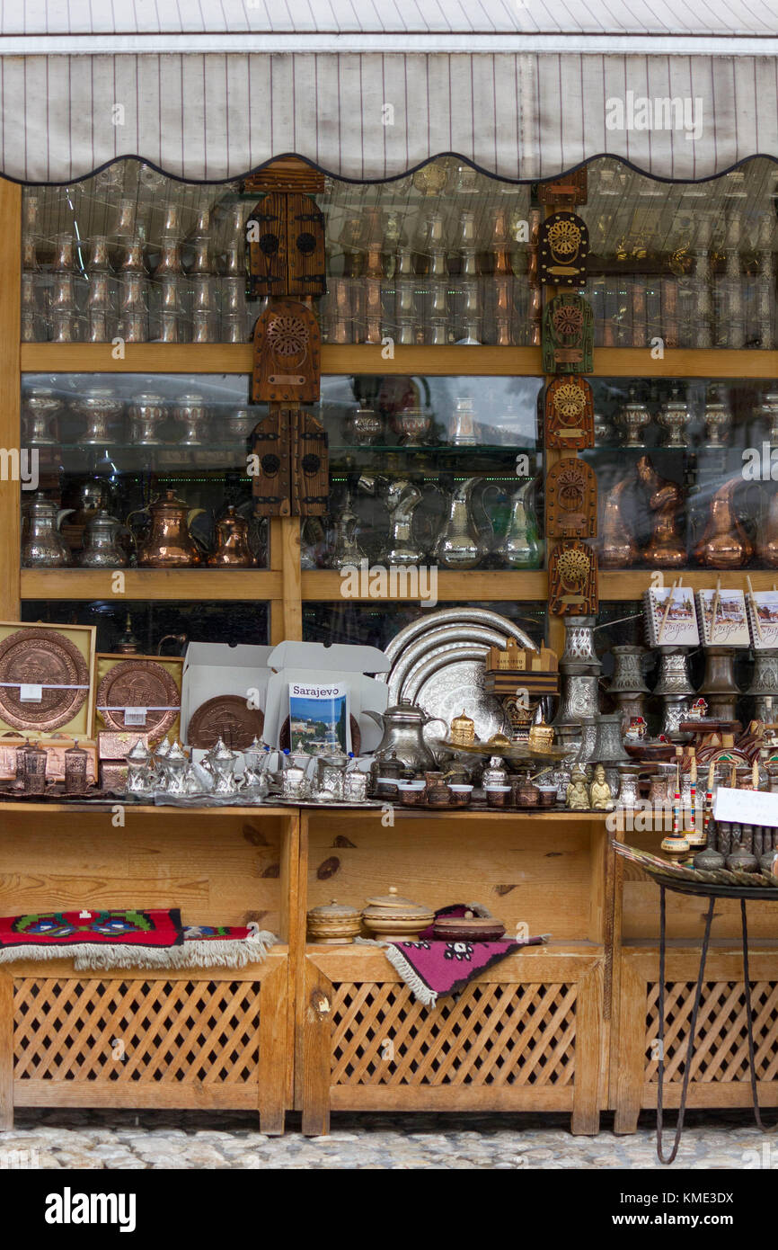 SARAJEVO, BOSNIA AND HERZEGOVINA - AUGUST 20 2017: Traditional bosnian ...
