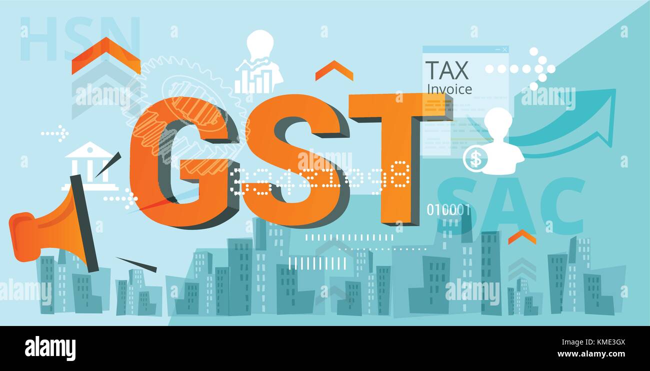 Government Tax - GST Announcement - Illustration as EPS 10 File Stock ...