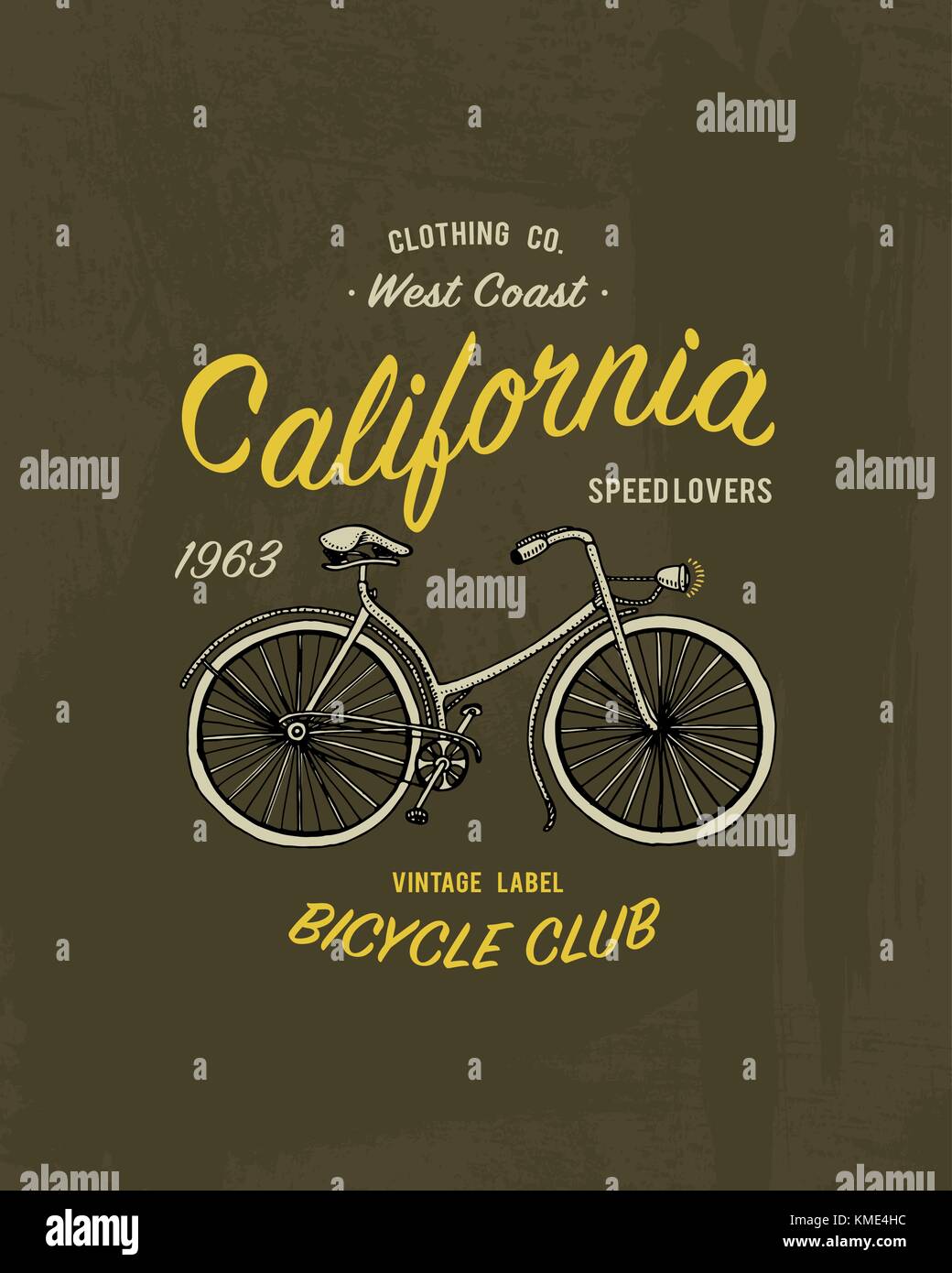 tee print bicycle, bike or transport, t-shirt graphics, design with ...