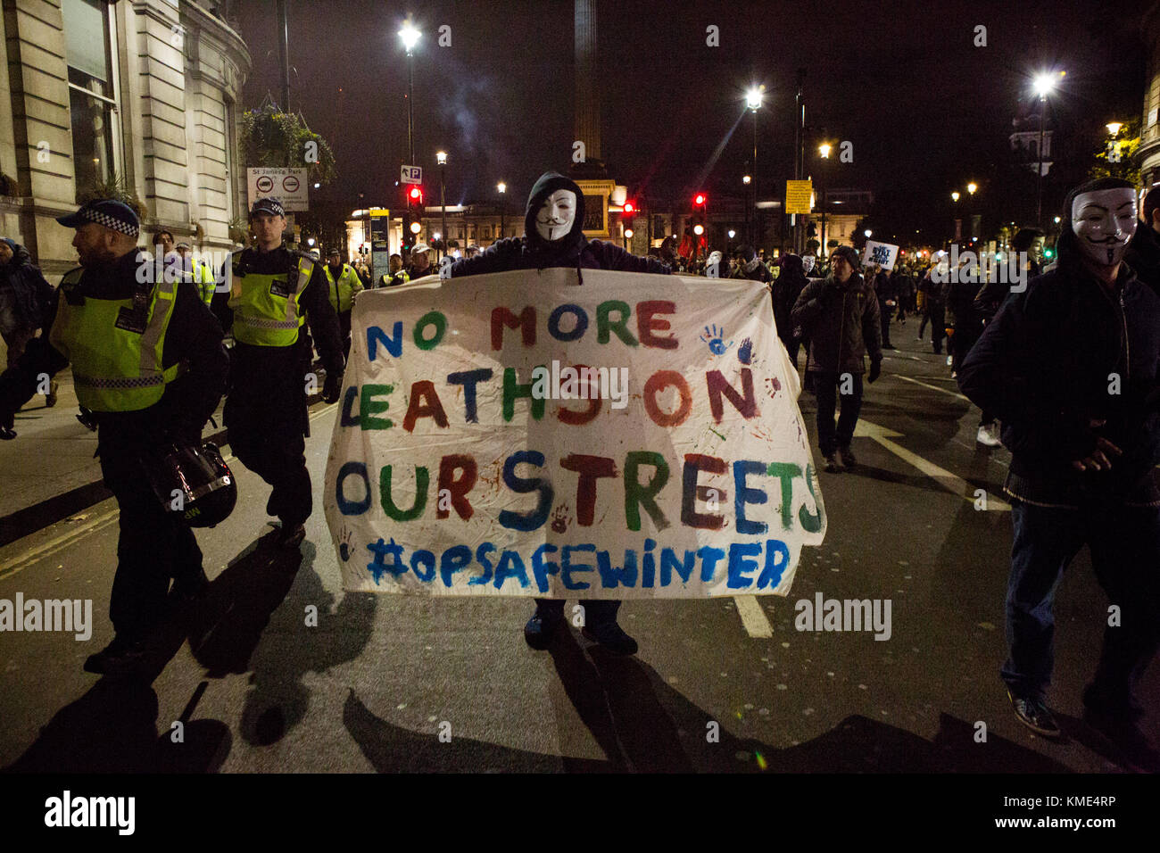 2017 Million Mask March by the Anonymous UK collective in London ...