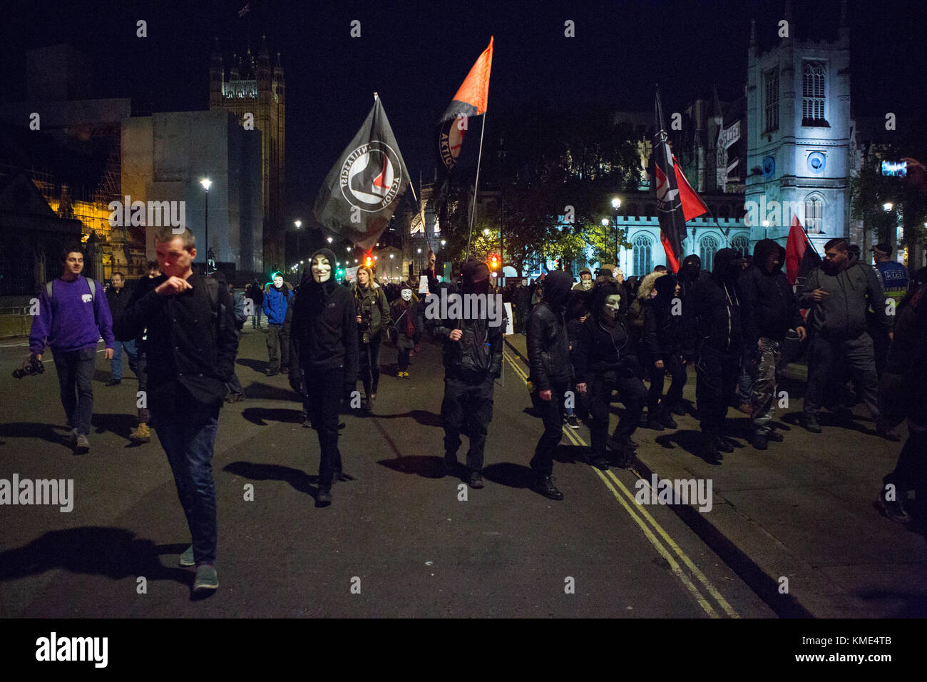 2017 Million Mask March by the Anonymous UK collective in London ...