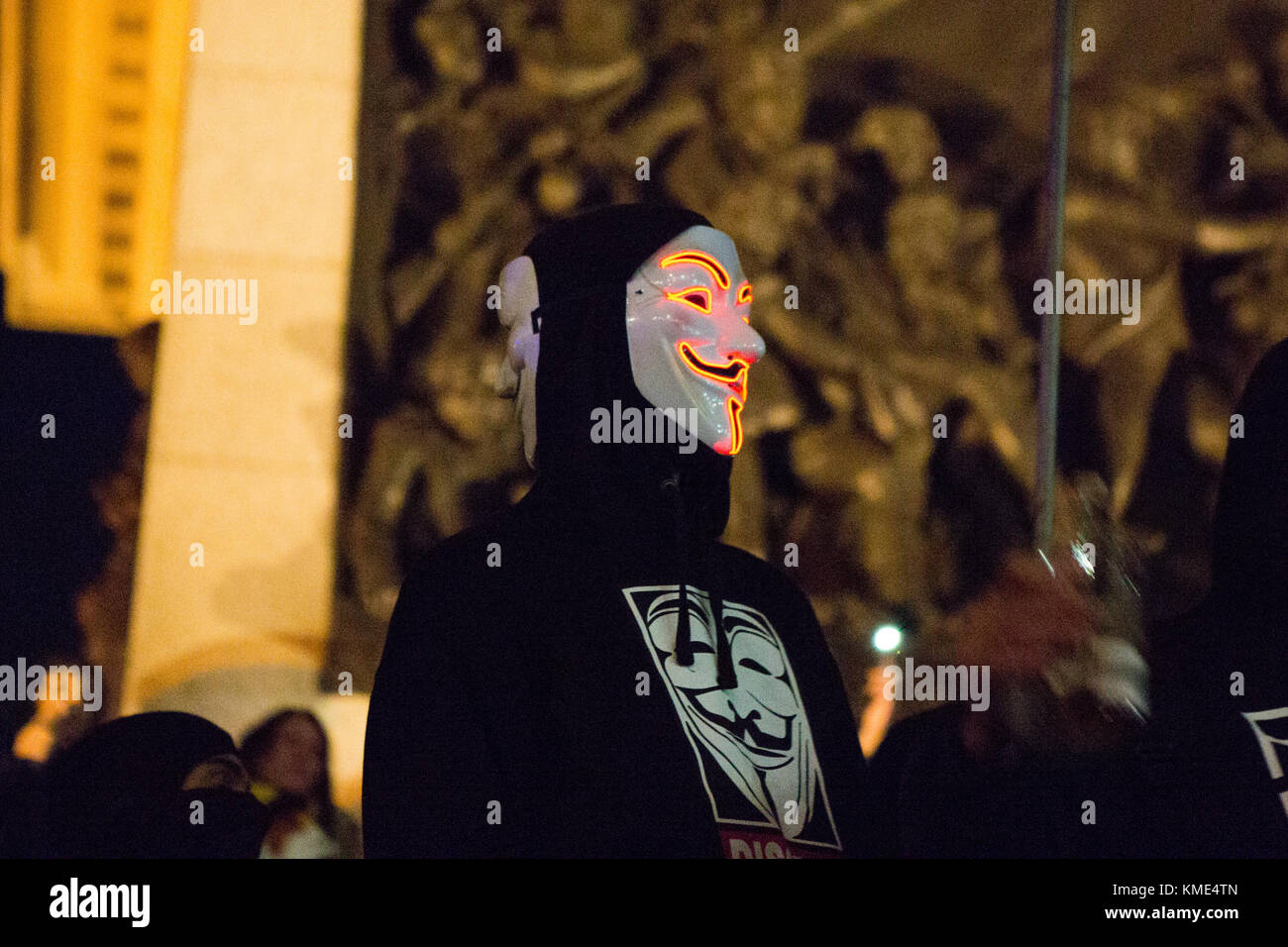 2017 Million Mask March by the Anonymous UK collective in London ...