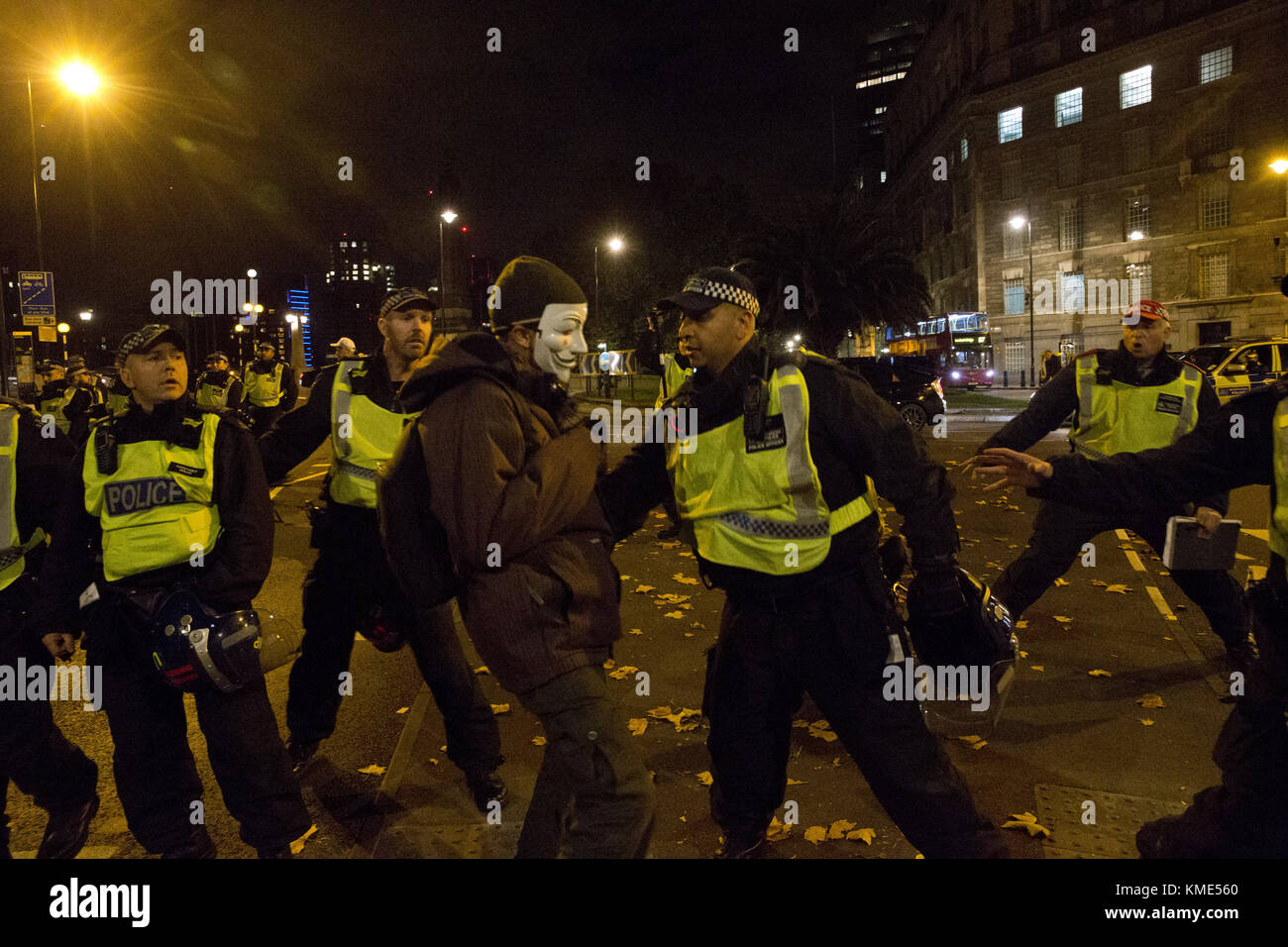 Million mask protest in Central London against the U.K Government ...