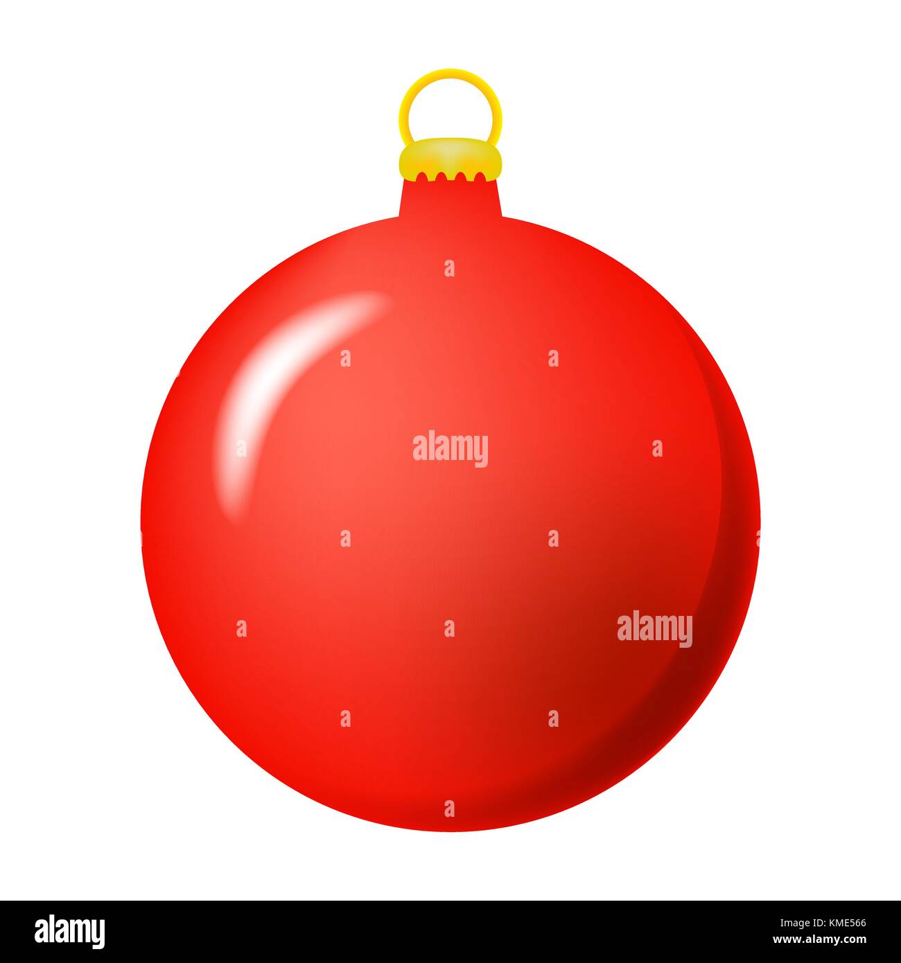 Simple Bauble for christmas tree isolated on white background Stock ...