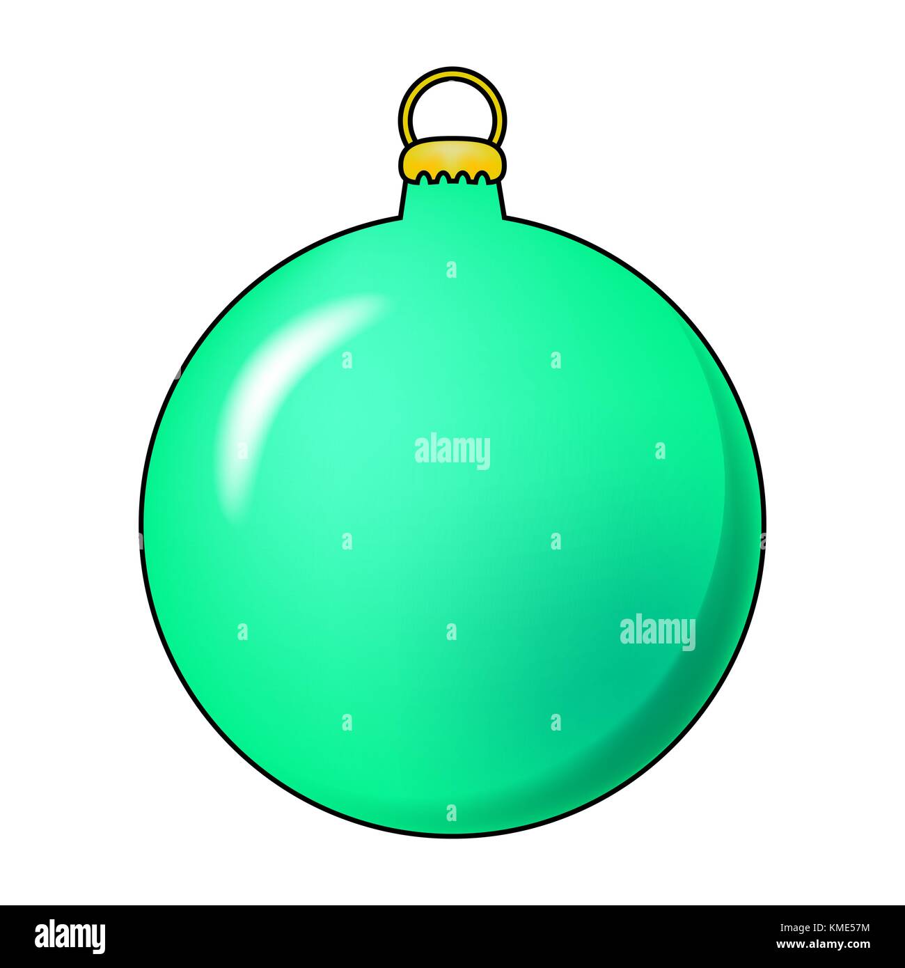 Simple Bauble for christmas tree isolated on white background Stock ...