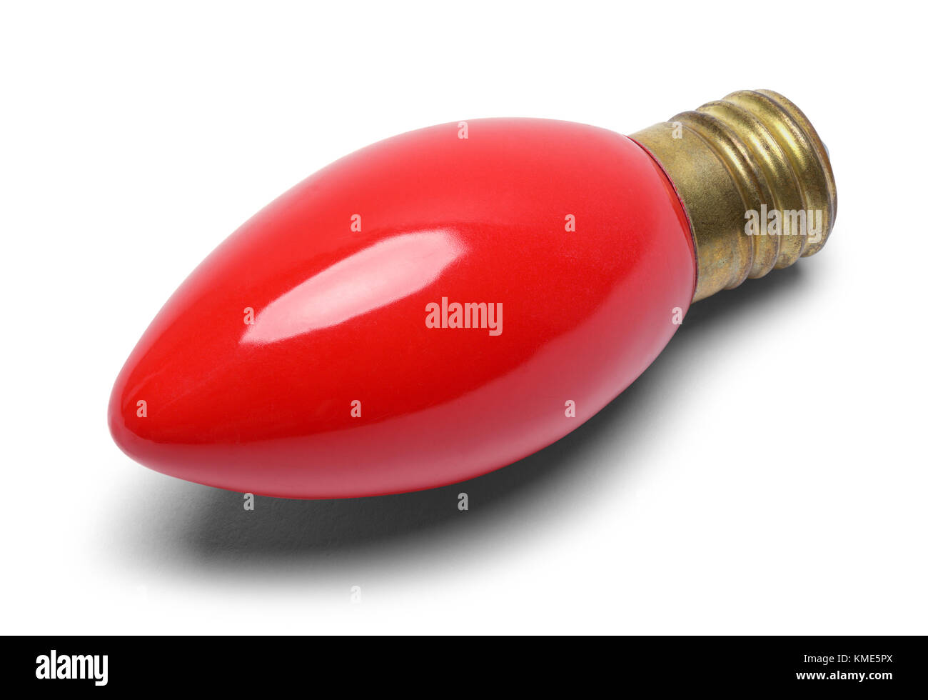 Single Glass Christmas Light Bulb Isolated on a White Background Stock ...