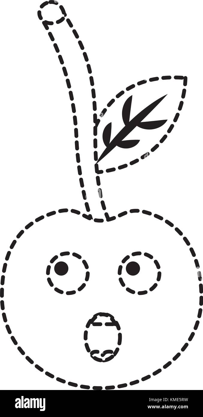cherry yelling talking fruit kawaii icon image Stock Vector Image & Art ...
