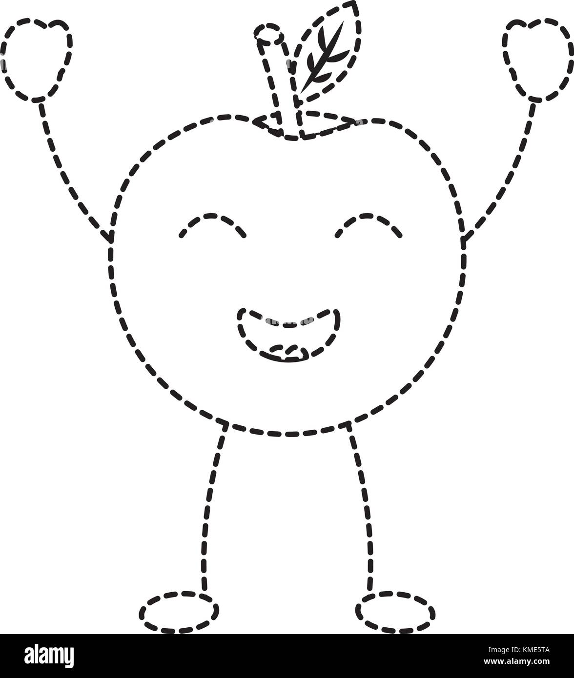 Kawaii apple icon Cut Out Stock Images & Pictures - Alamy